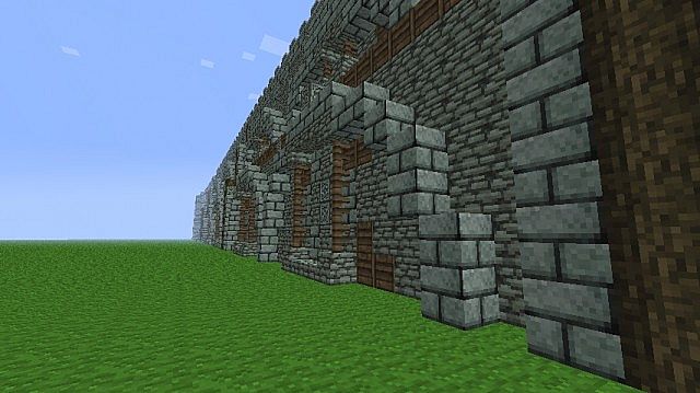 Grand Medieval Wall Segment Minecraft Map