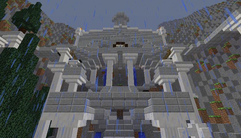 mountain house Greek style Minecraft Map