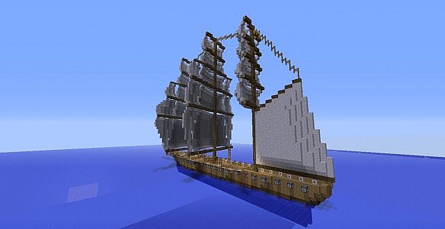 The Flying Cloud: sail ship Minecraft Map