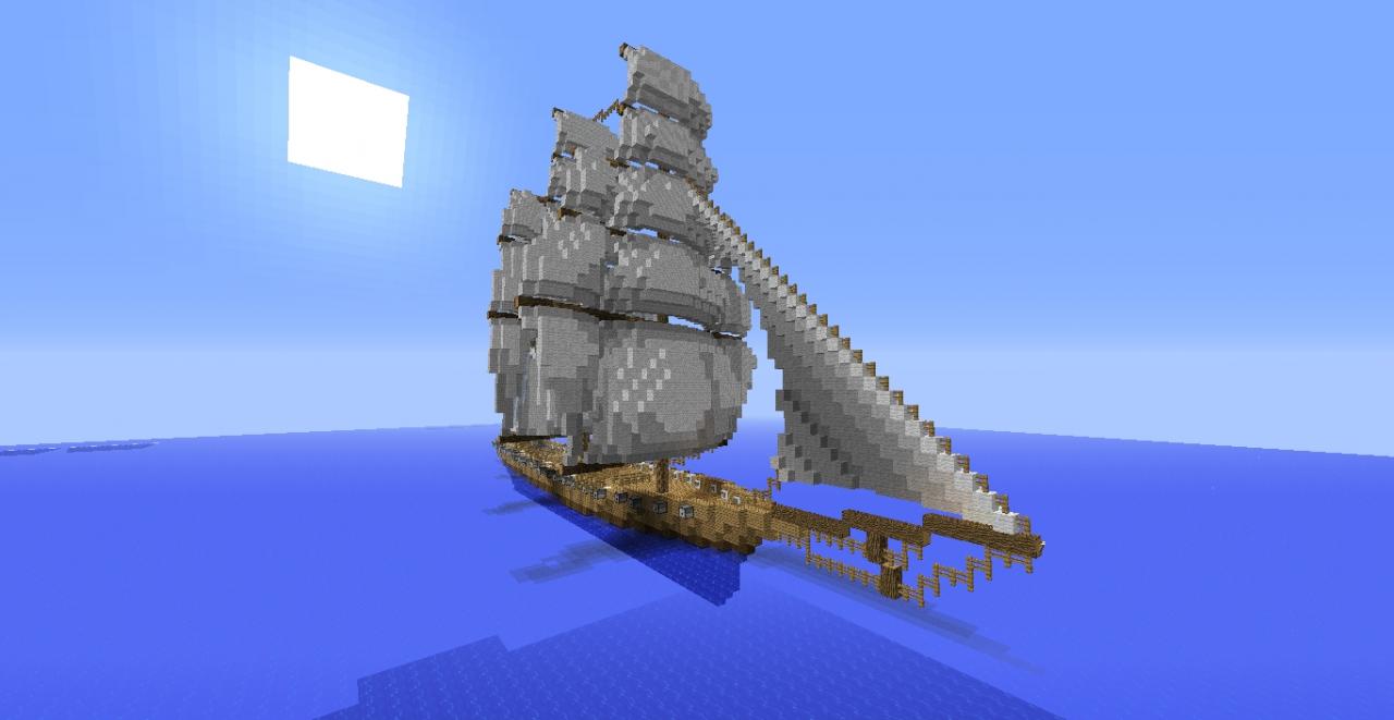 The Flying Cloud: sail ship Minecraft Map