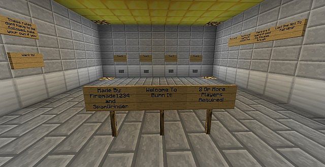 Minecraft Mini-Game: Burn It! Minecraft Map