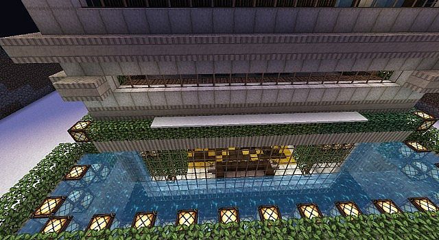Modern fully furnished library Minecraft Map