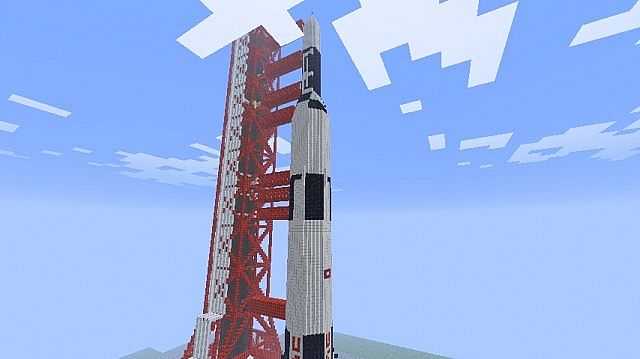 Saturn 5 with Skylab Minecraft Map