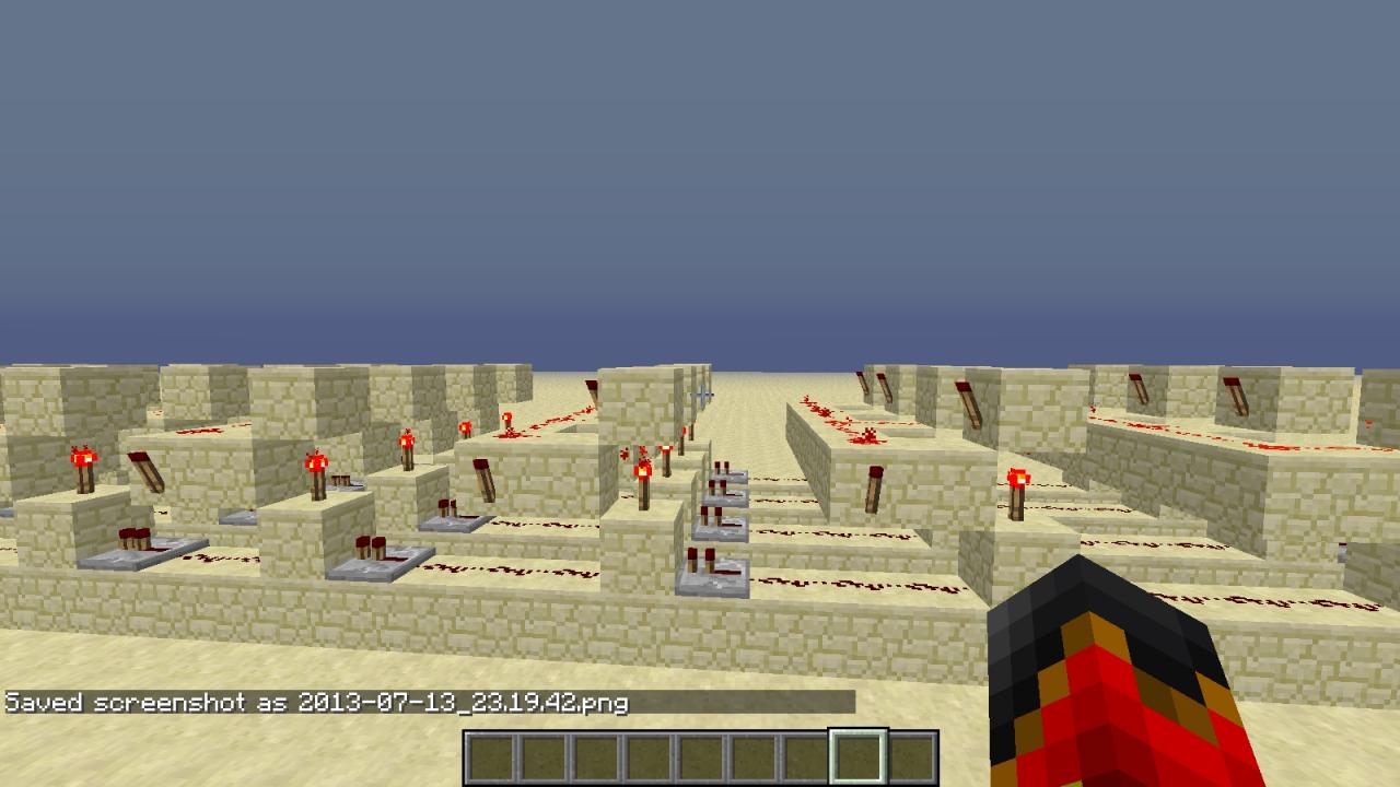 4 bits Redstone Encoding Minecraft Map