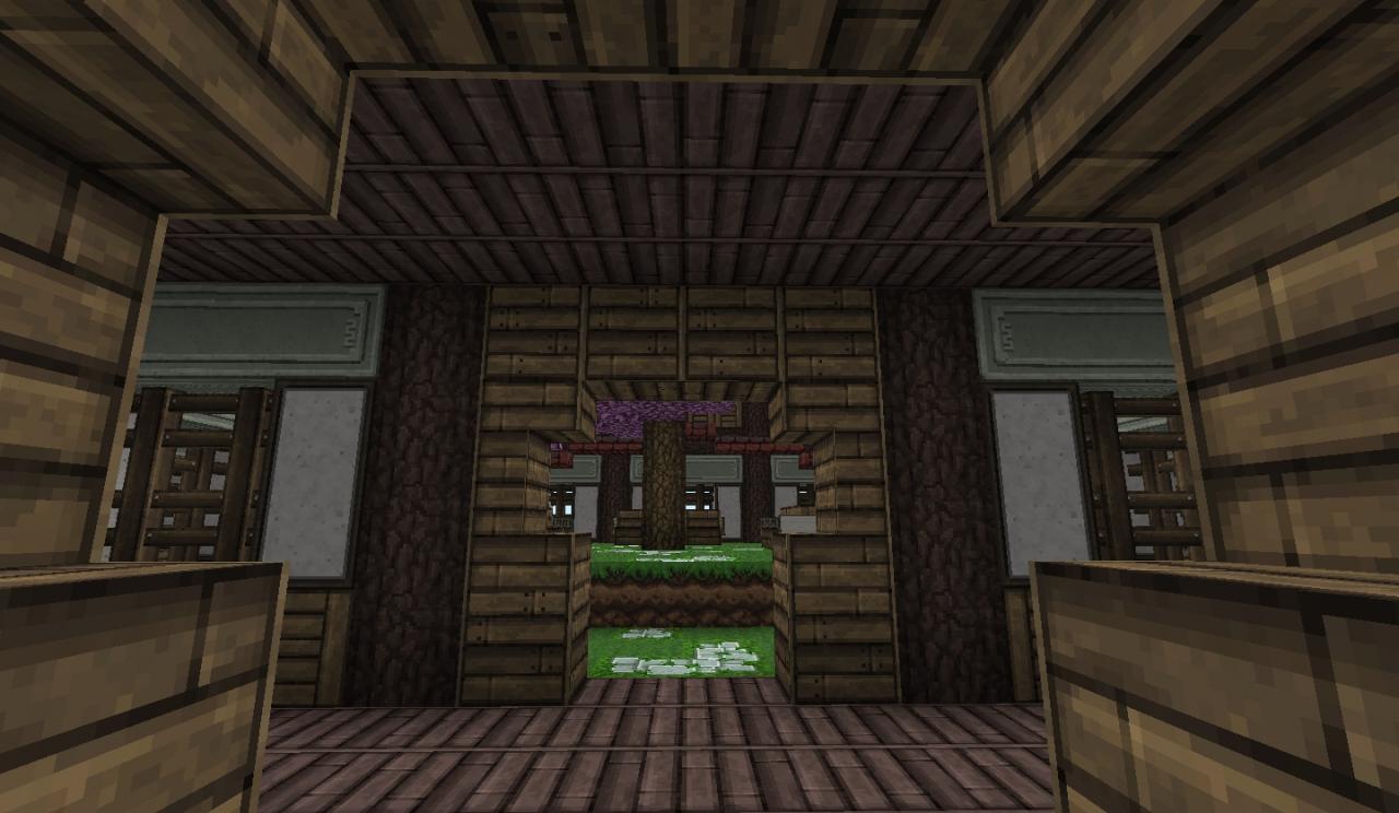 Japanese Style Building With Indoor Courtyard Minecraft Map