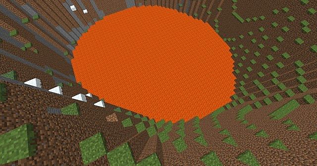 A real volcano eruption Minecraft Map