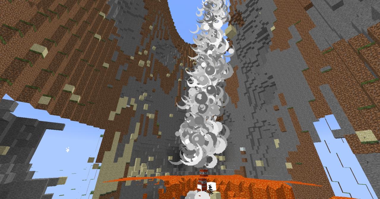 A real volcano eruption Minecraft Map