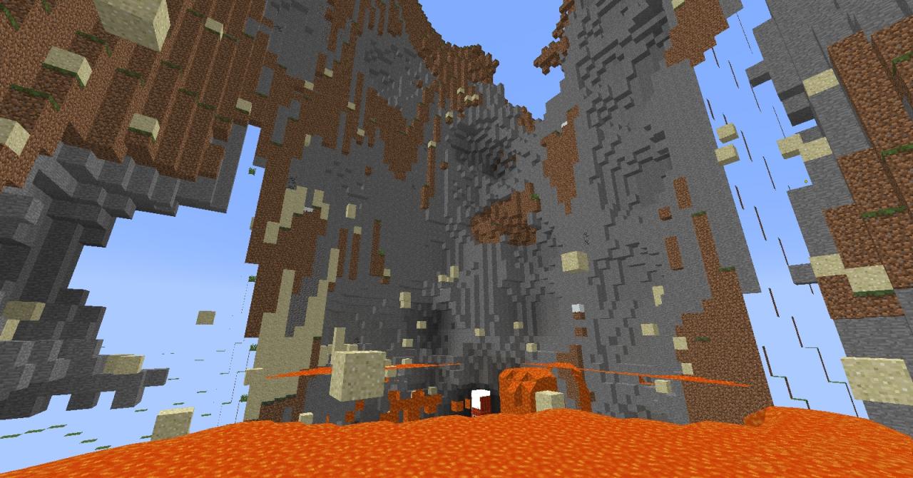 A real volcano eruption Minecraft Map