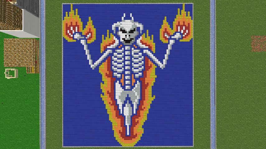 Flaming Skeleton Minecraft Map