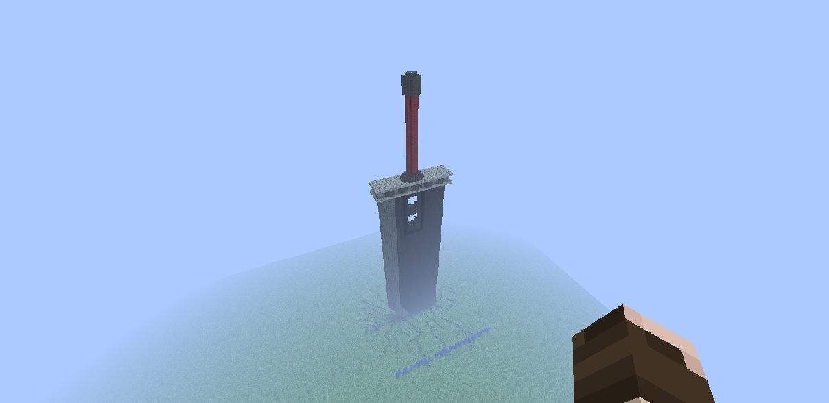 Final Fantasy VII Buster Sword Mega-Build Minecraft Map