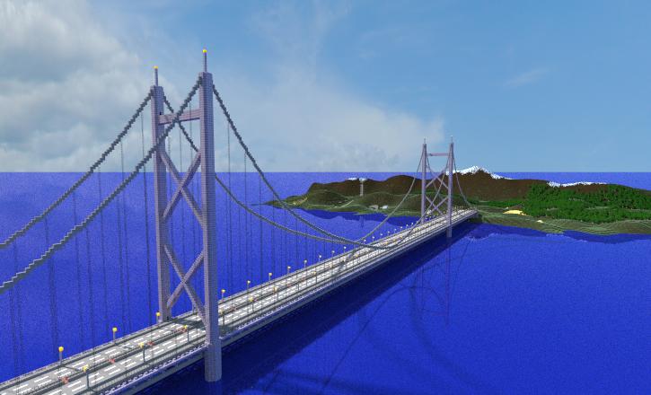 Minecraft Mega Building: Mega Bridge ( 850 m. long ) Minecraft Map
