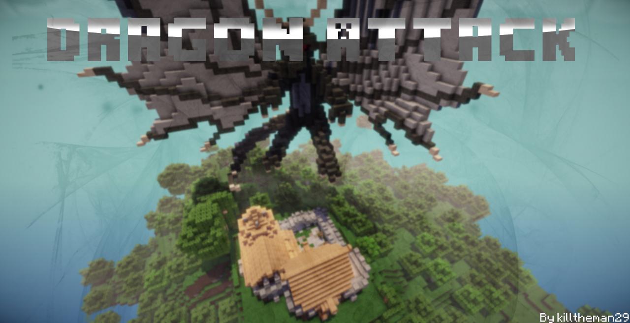Medieval Series - Dragon Attacking Medieval Barracks Minecraft Map
