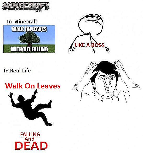 MineGic (Minecraft Logic) : Walk On Leaves