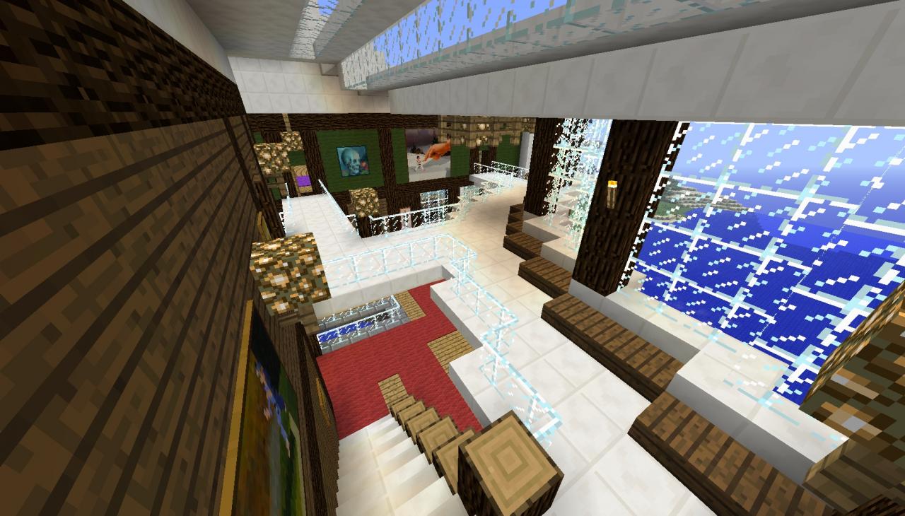 Modern Quarts House on a hill Minecraft Map