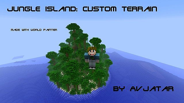 Jungle Island: Custom Terrain (Made with World painter) Minecraft Map