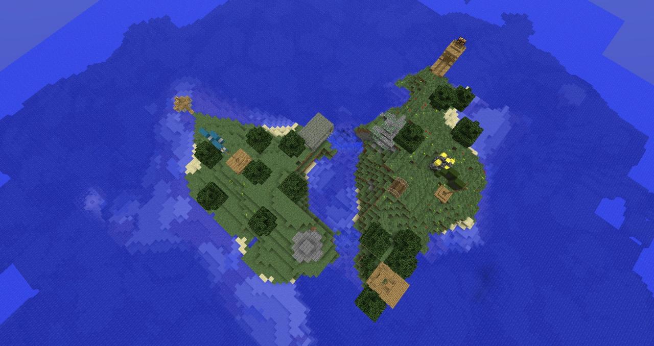 Half-Island PvP Minecraft Map
