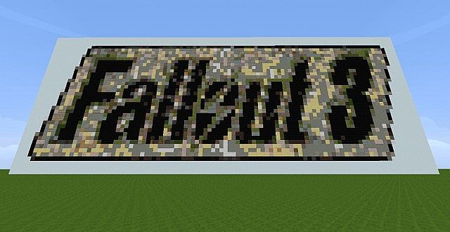 Fallout 3 Text Logo Minecraft Map
