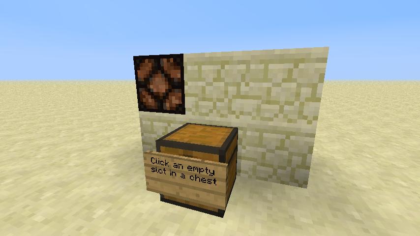 Redstone: Activating redstone by clicking an empty chest slot Minecraft Map