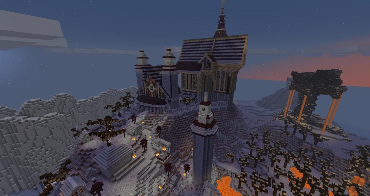 haunted house + sand + castle cited Minecraft Map