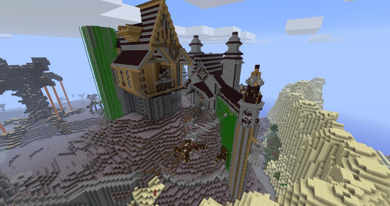 haunted house + sand + castle cited Minecraft Map