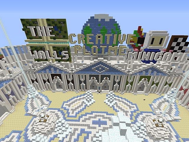 Large Ice & Quartz Themed Server Spawn Minecraft Map
