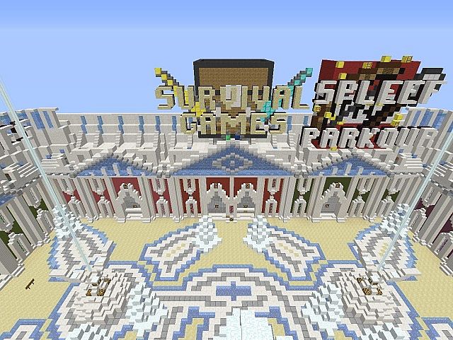 Large Ice & Quartz Themed Server Spawn Minecraft Map
