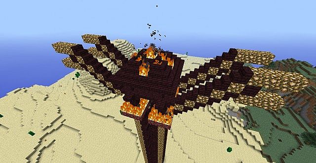 Glowstone Netherrack tower MK I Crystal Minecraft Map
