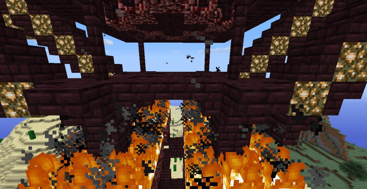 Glowstone Netherrack tower MK I Crystal Minecraft Map