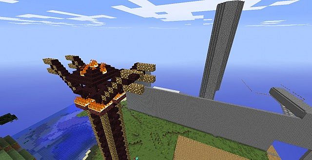 Glowstone Netherrack tower MK I Crystal Minecraft Map