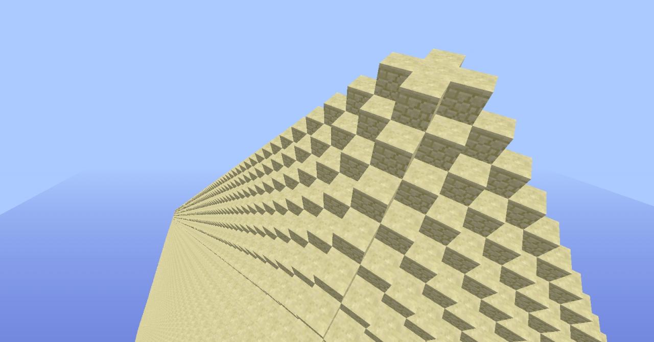 A massive diagonal pyramid Minecraft Map