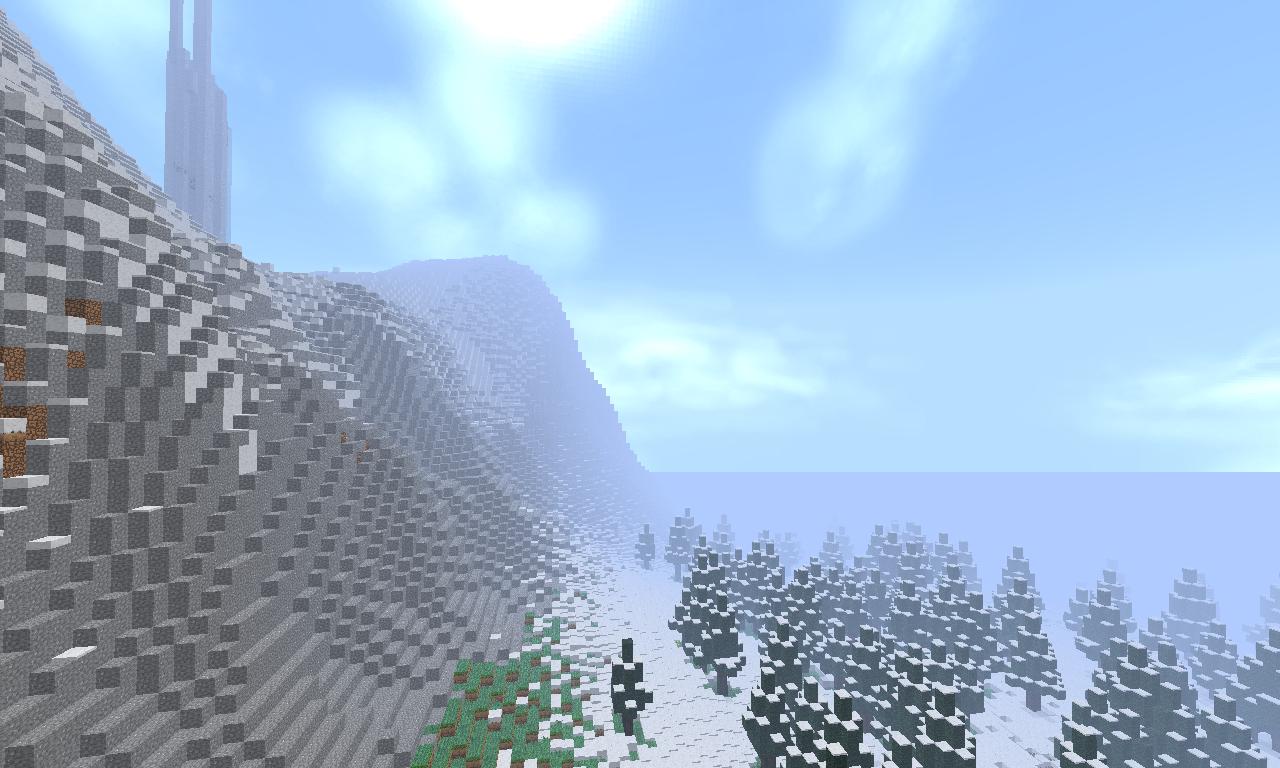 Huge mountains and cliffs Minecraft Map