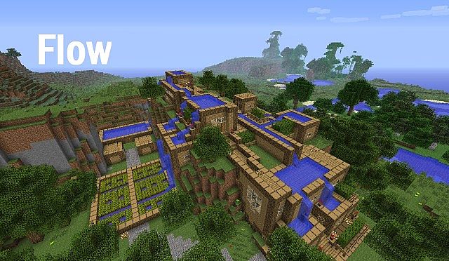 Flow-A Luxury Wooden Mansion Minecraft Map