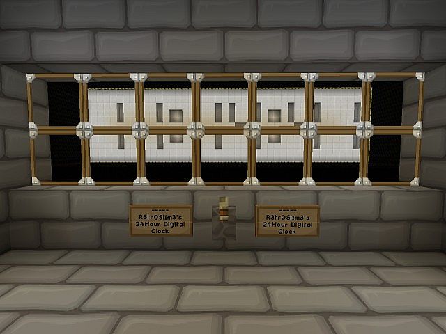 24Hour Digital Clock Minecraft Map