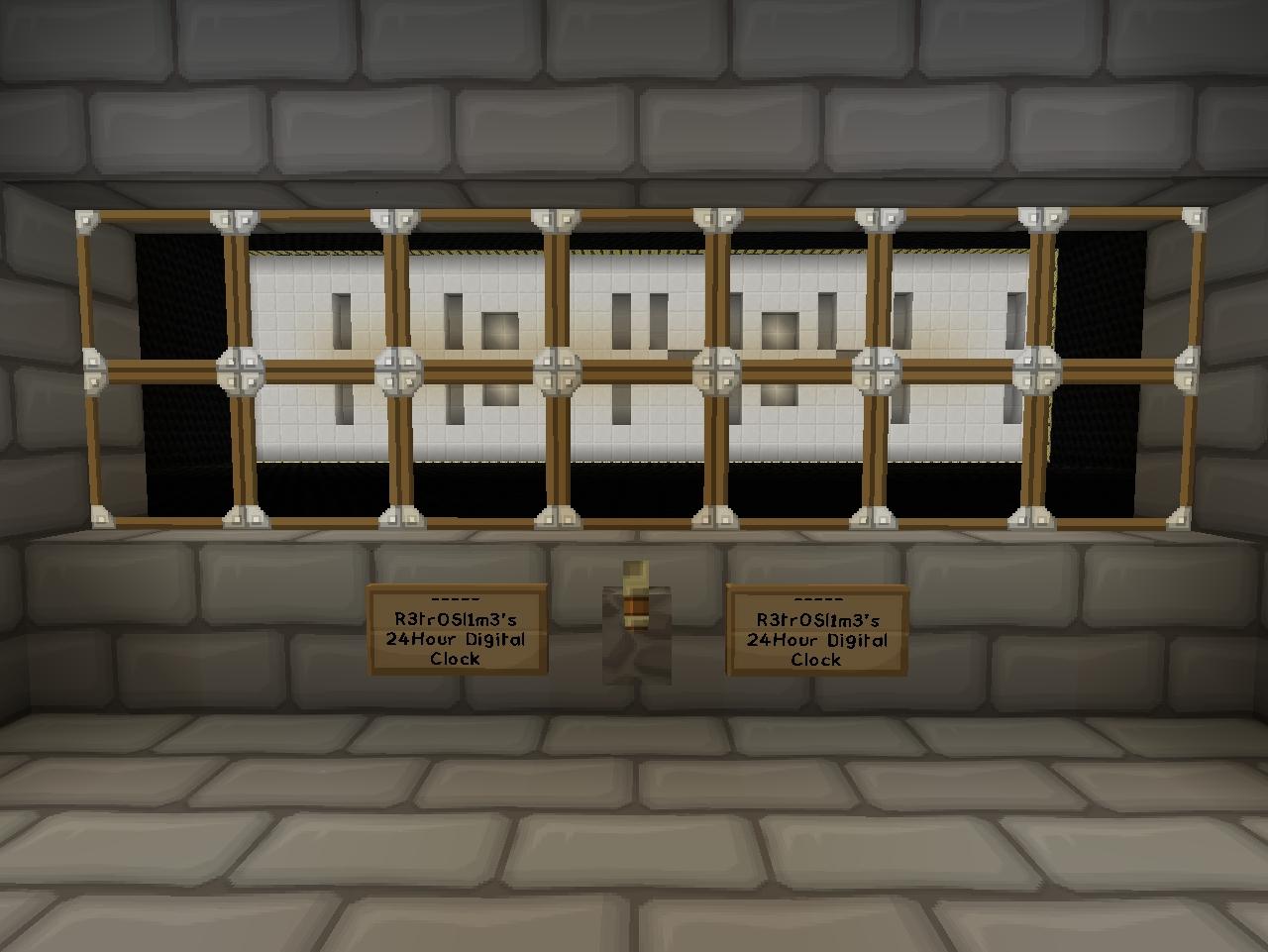 24Hour Digital Clock Minecraft Map