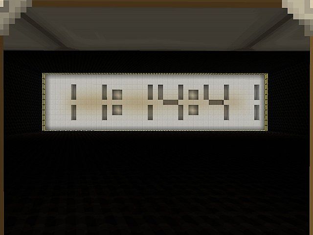 24Hour Digital Clock Minecraft Map