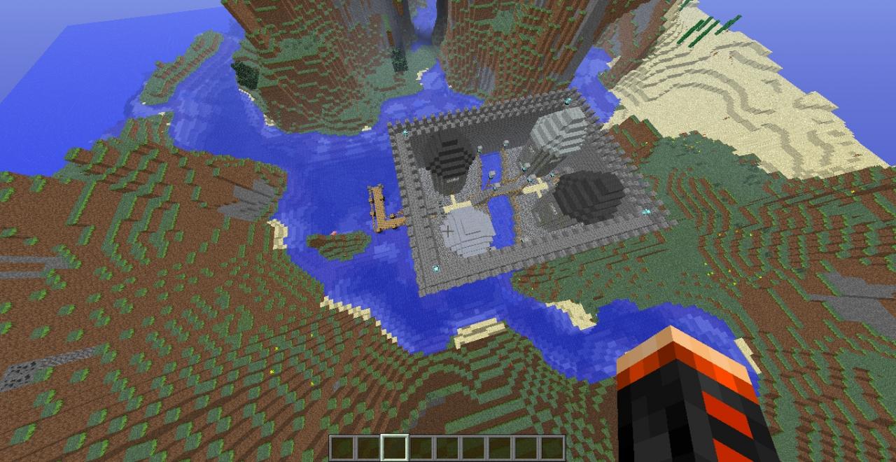 4 Old Towers in a wall [Mediafire] Minecraft Map