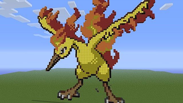 Legendary Pokemon Moltres, Articuno And Zapdos Minecraft Map