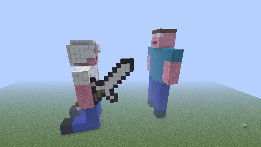 The Power Of Herobrine- Statue By osswold00123 Minecraft Project