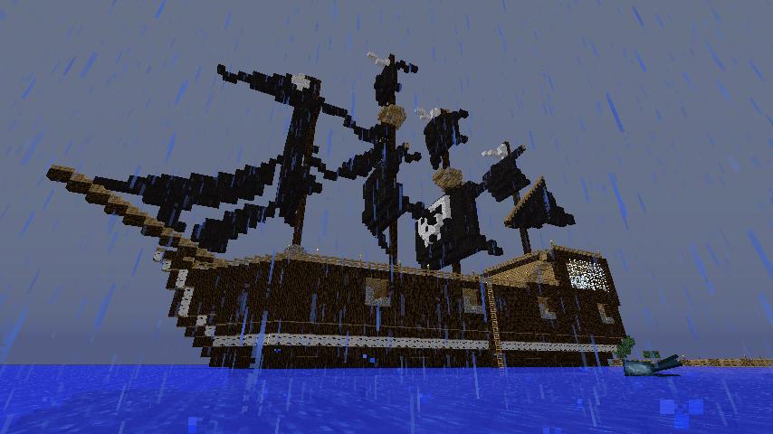 Pirate ship in survival Minecraft Map