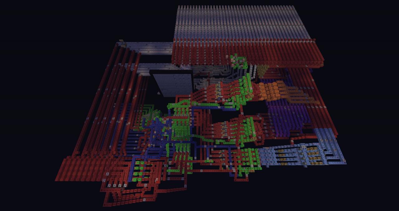 Redstone 4-bit Calculator Minecraft Map