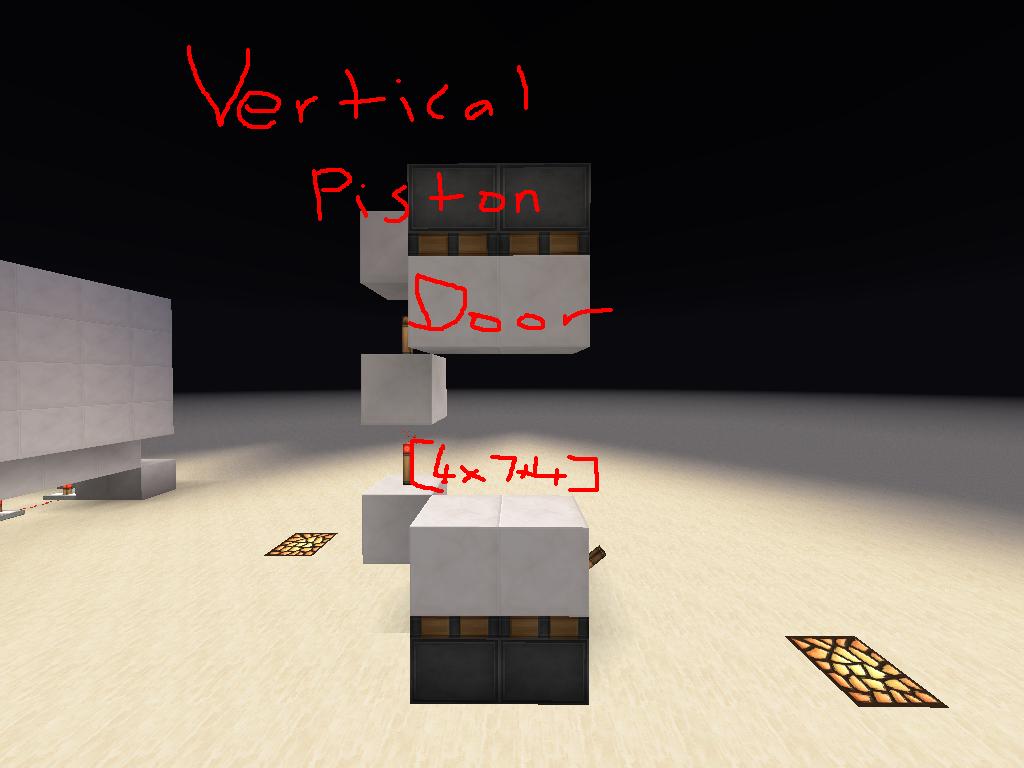 Compact Vertical Piston Door [4x7x4] Minecraft Map