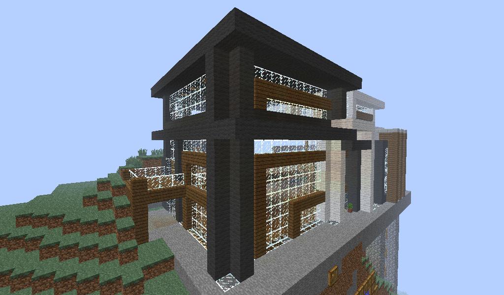 modern hill house Minecraft Map