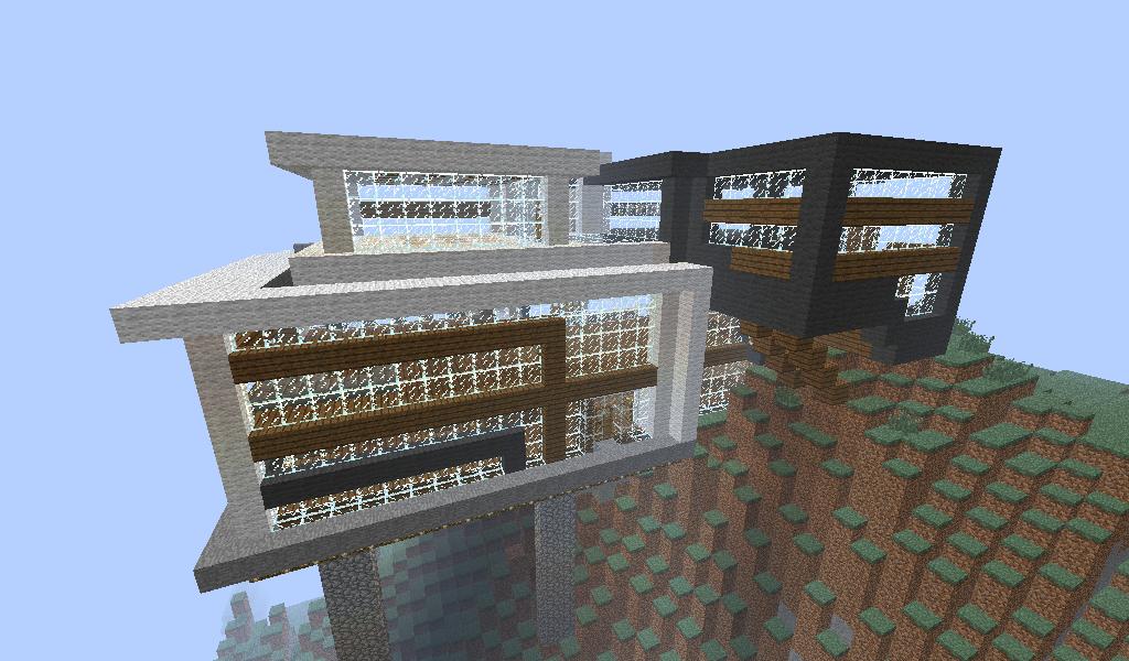 modern hill house Minecraft Map