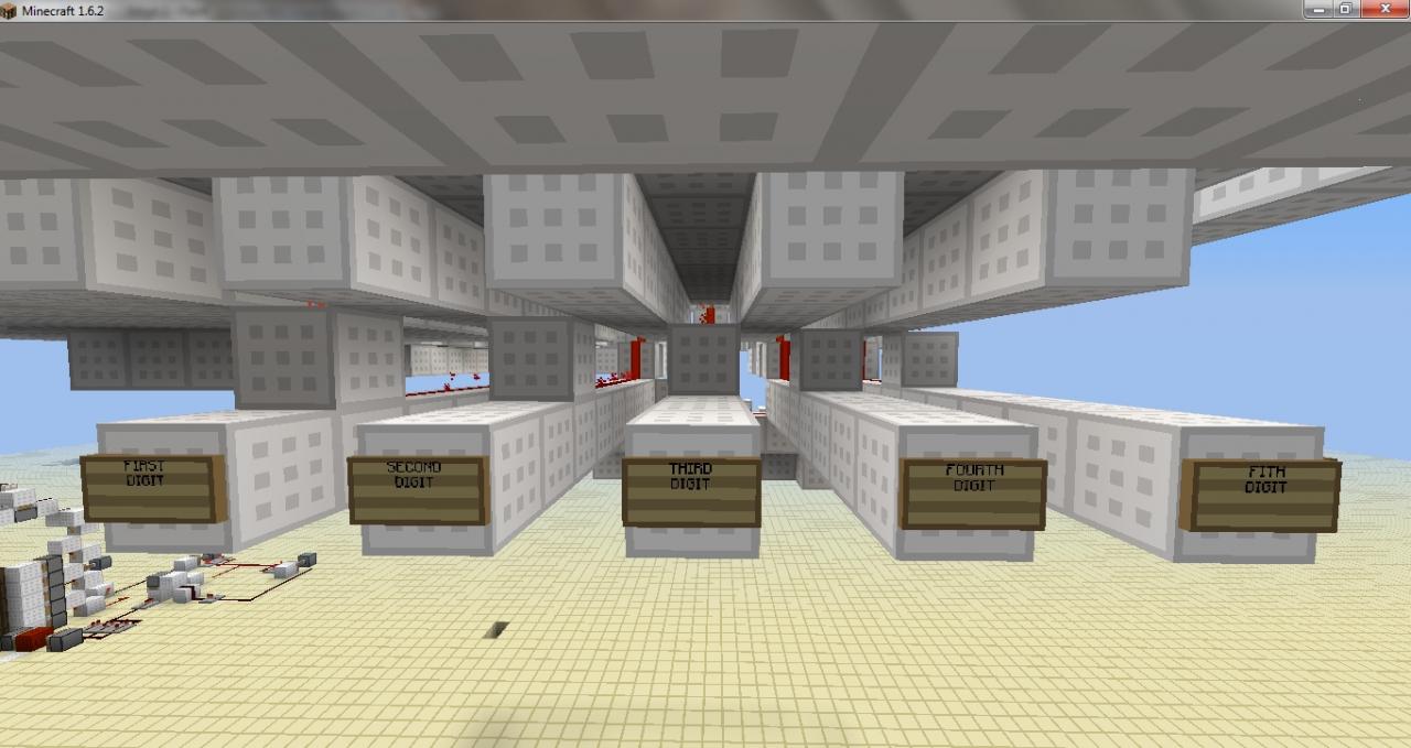 9-digit advanced Code Lock Minecraft Map