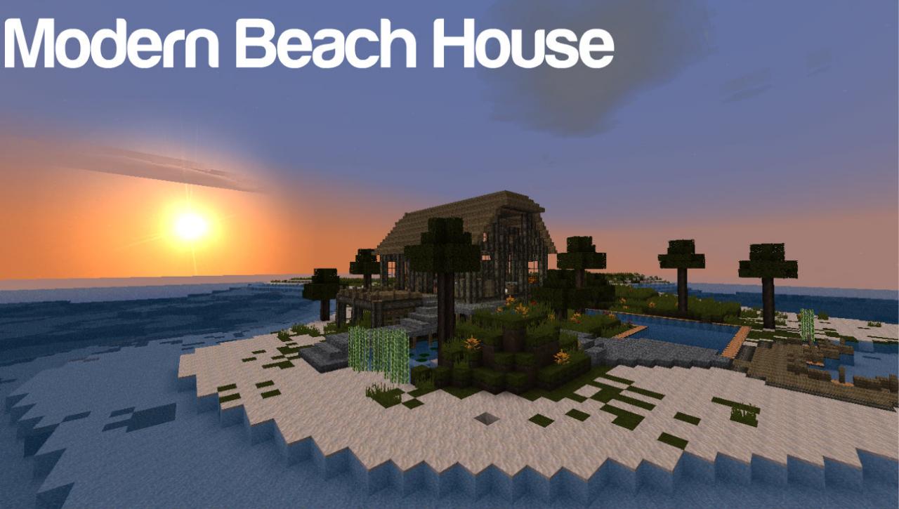 Modern Beach House Minecraft Map