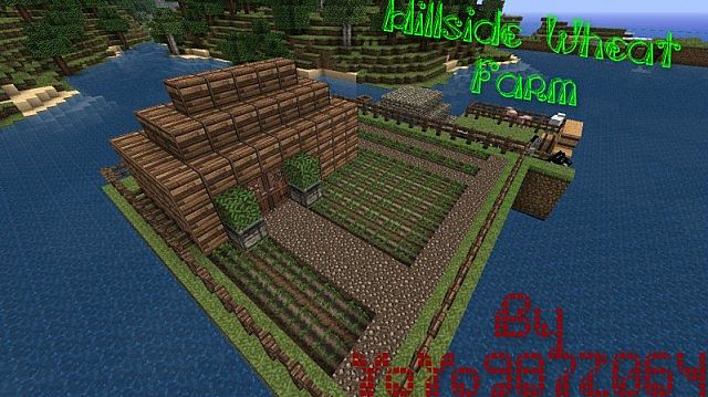 Hillside Wheat Farm Minecraft Map