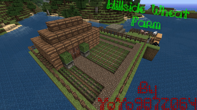 Hillside Wheat Farm Minecraft Map