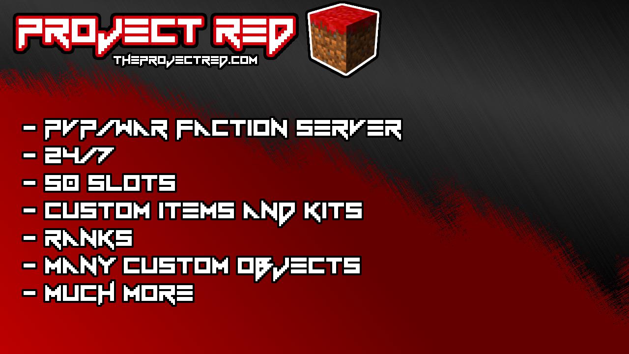Project Red - War/Faction PvP Minecraft Server