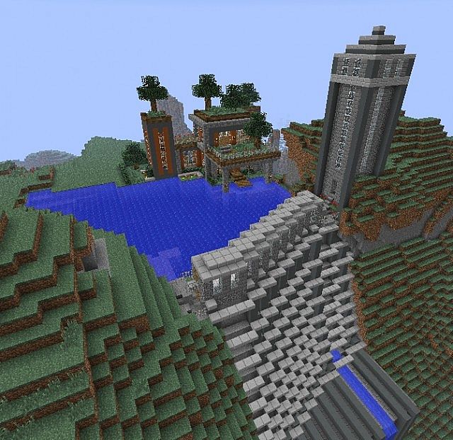 Green roof house Minecraft Map