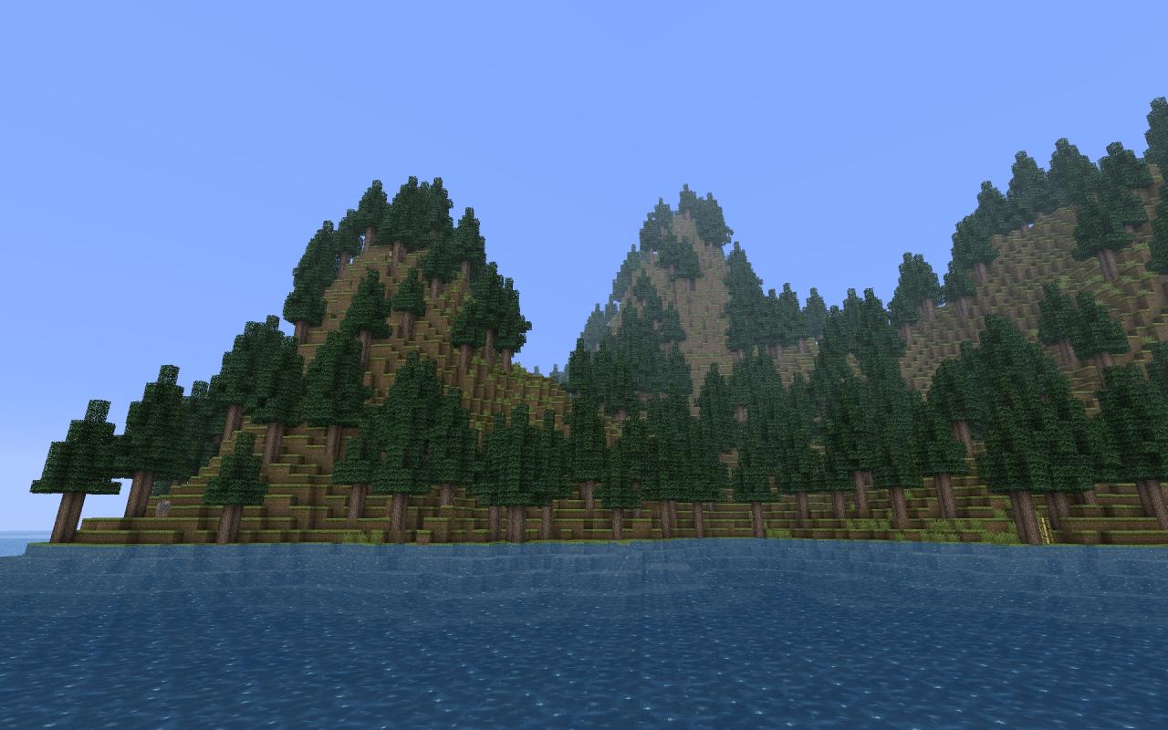 Beautiful custom terrain. Minecraft Map